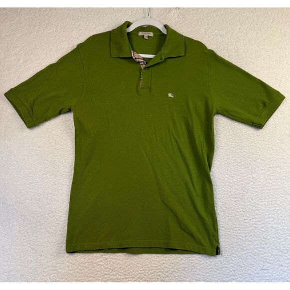 Burberry | Shirts | Burberry London Polo Shirt Mens Small Green Nova ...